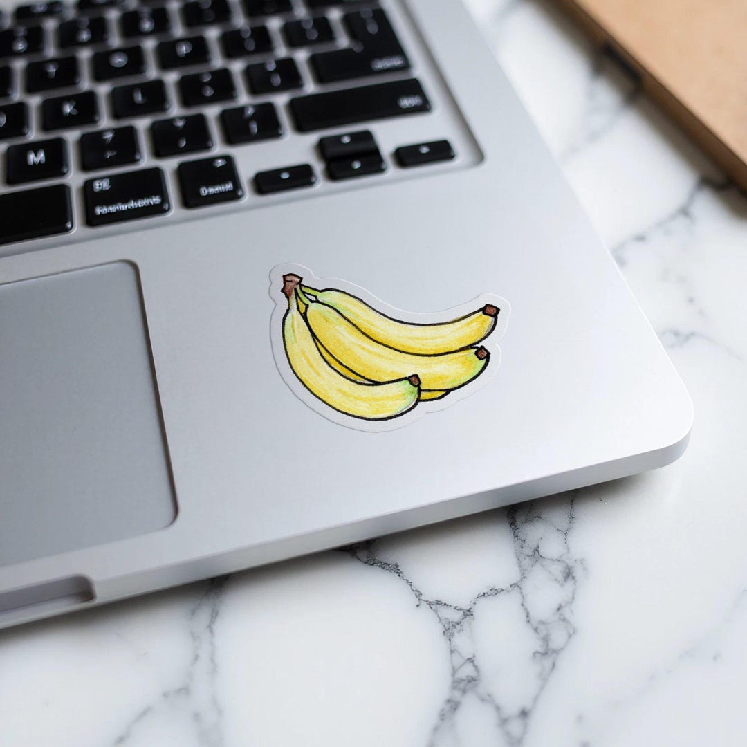 Banana Bunch Sticker, Funny Fruit Sticker, Pun Sticker, Gift Sticker ...