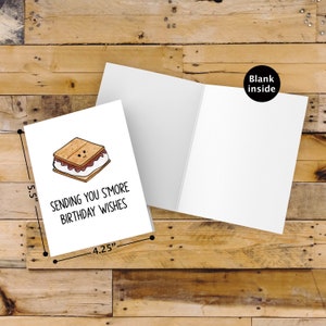Funny Smores Birthday Card Pun – Sending You S’more Birthday Wishes - Etsy