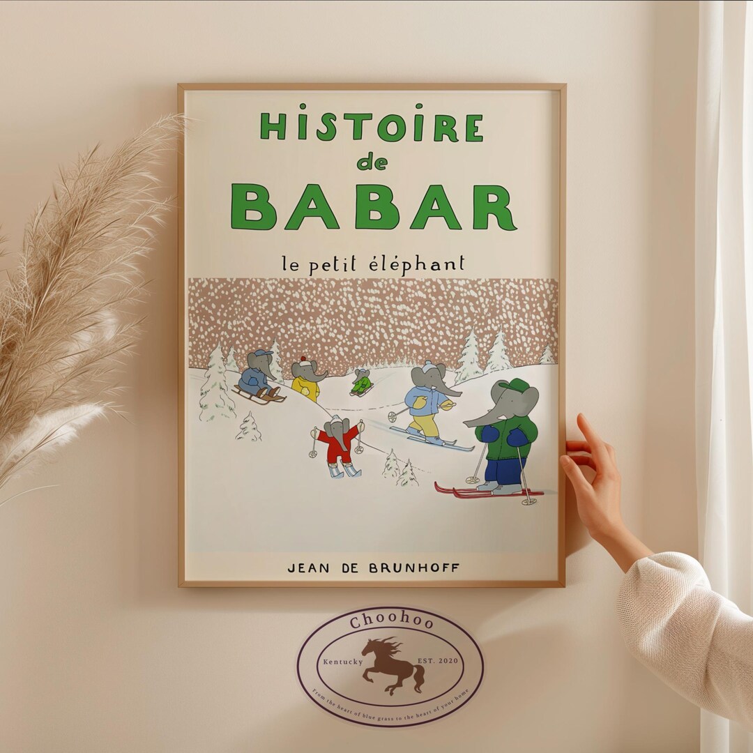 Babar Hot Air Balloon Print Babar the Elephant Digital Printable ...