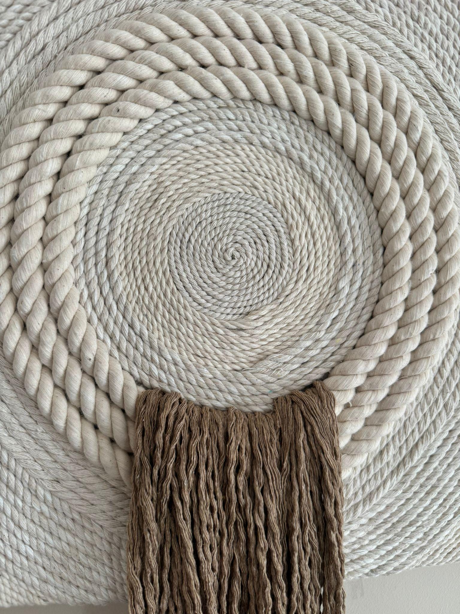 Cotton Rope Macrame Wall Hanging - Handmade Boho Fiber Art - Etsy