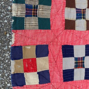 Antique Late 1800's Hand-stitched Patchwork Nine Patch - Etsy