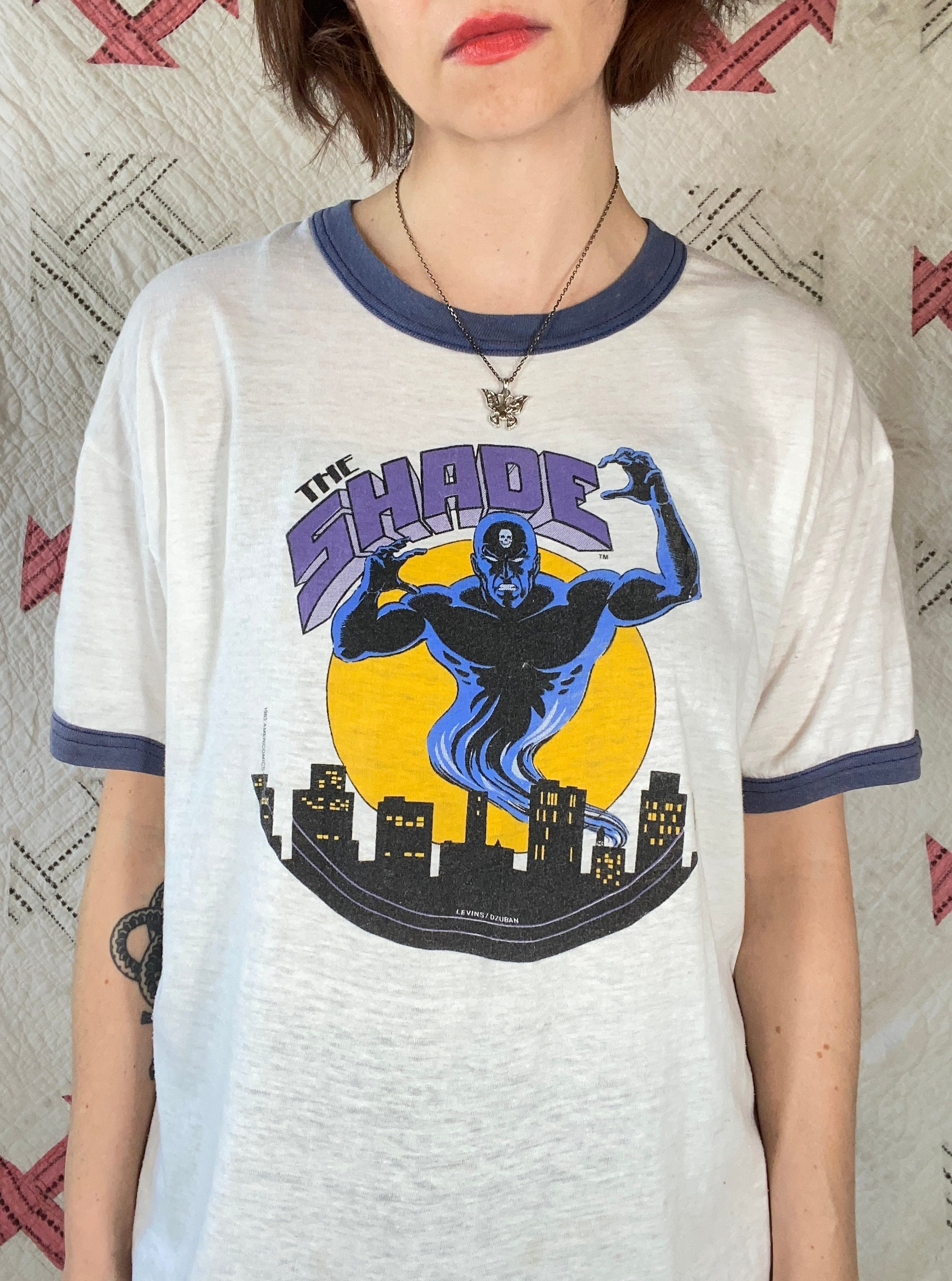 Vintage 1980s the Shade Americomics Ringer Tee - Etsy