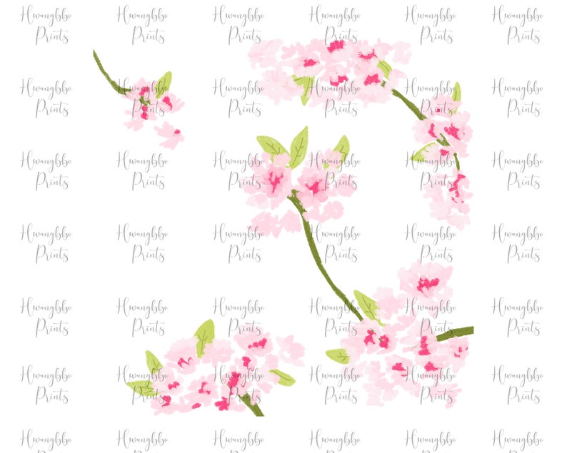 Cherry Blossom Instant Digital Download PNG Files Included! - Etsy