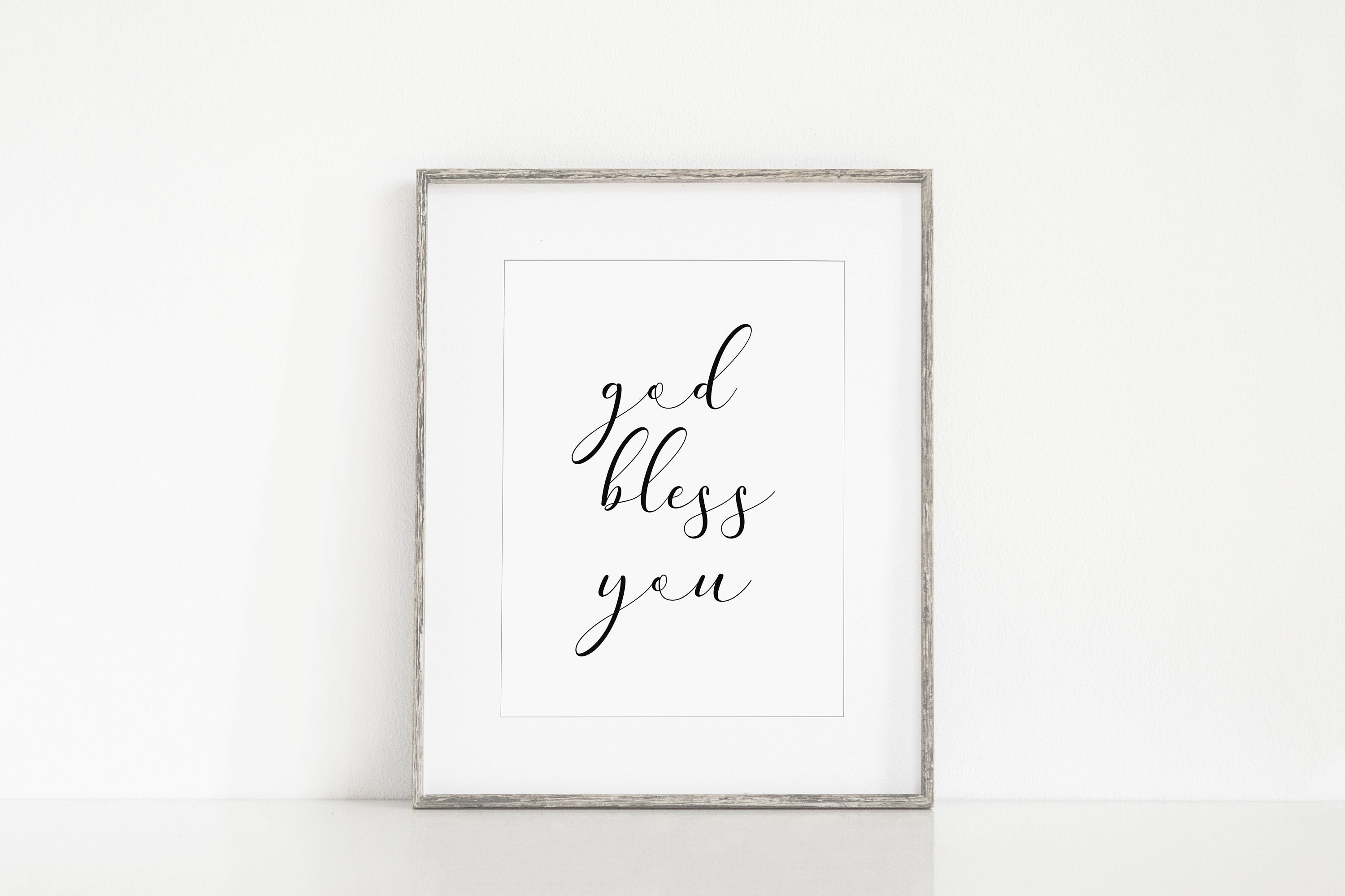 Quote Printable Wall Art, God Bless You Printable Quote Home Decor Wall ...