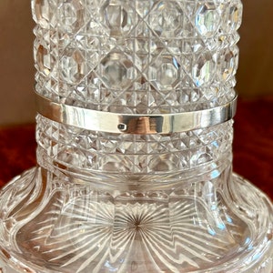 Stunning Victorian Cut Crystal Claret Jug With Solid Silver Mount ...