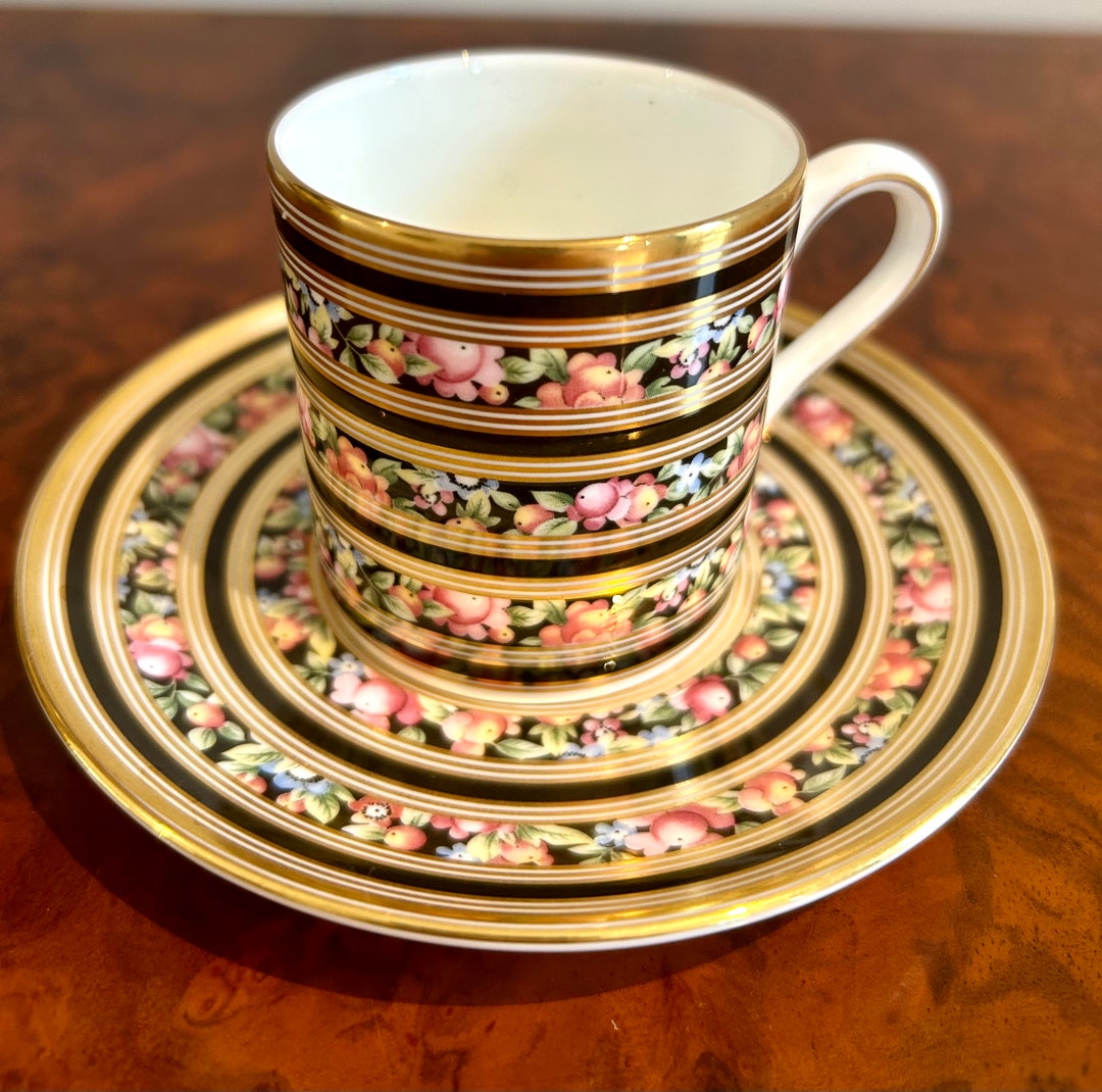 Rare Vintage Wedgwood Clio Bone China Cup and Saucer - Demitasse 22 K ...