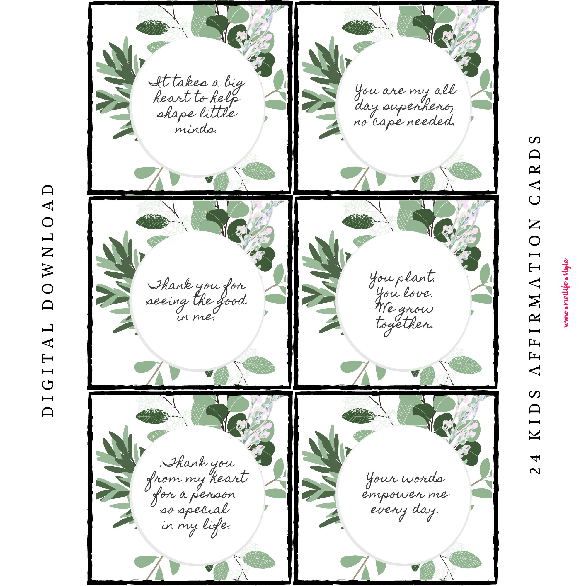 24 Appreciation Cards Thank you DIGITAL | Etsy