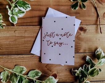 Just a Note to Say Pack of Cards - Etsy UK