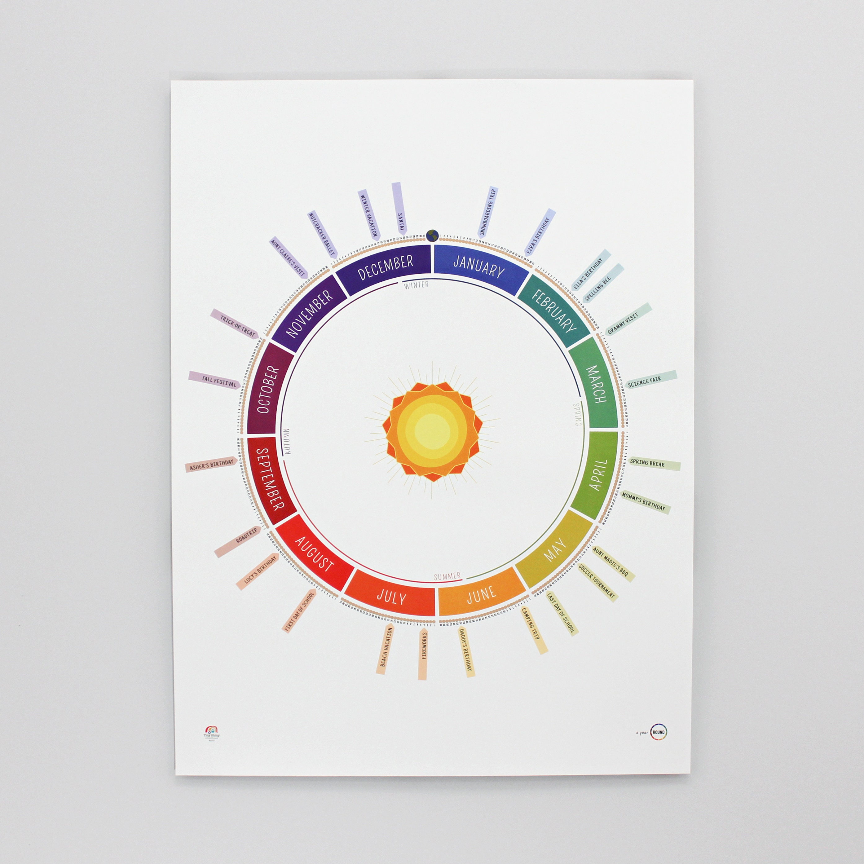 2023 Year Round Calendar Without Holidays Etsy