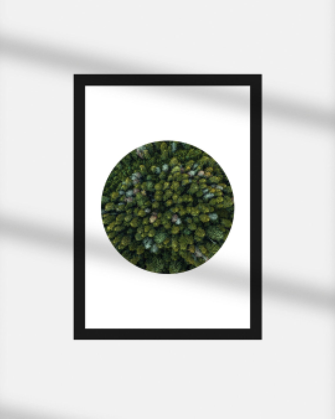 Circle of Nature Poster Forest Prints, Round Circle Canvas Wall Decor ...