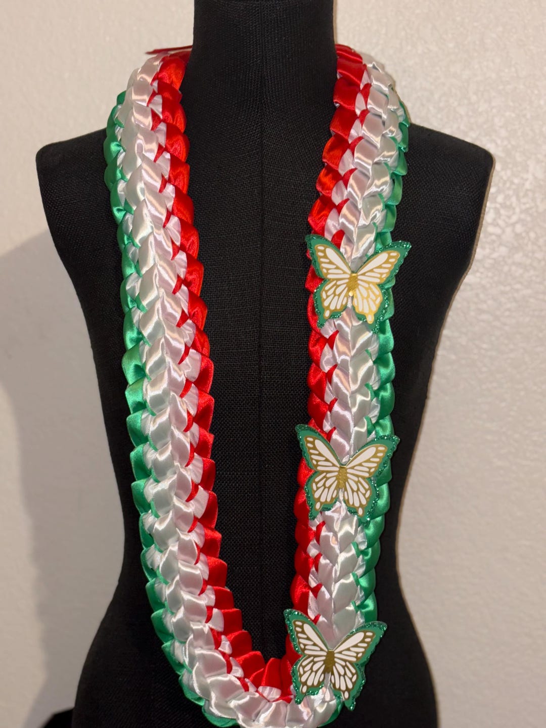 Mexico Flag Colors Graduation Leis Includes Butterflies or 2025 ...