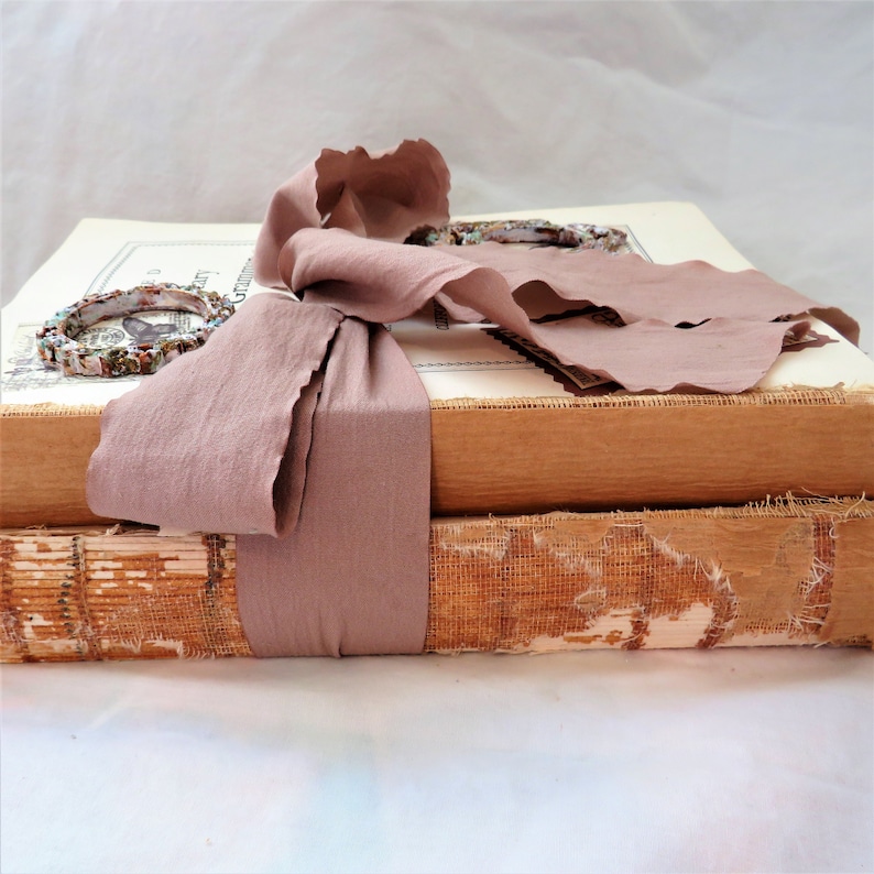 Vintage Book Stack Decor: Shabby Chic Embellished Book Riser - Etsy