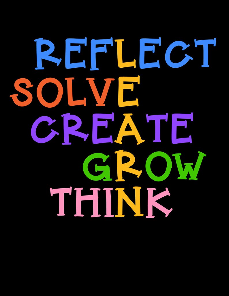 Reflect Solve Create Grow Think Learn Bulletin Board - Etsy
