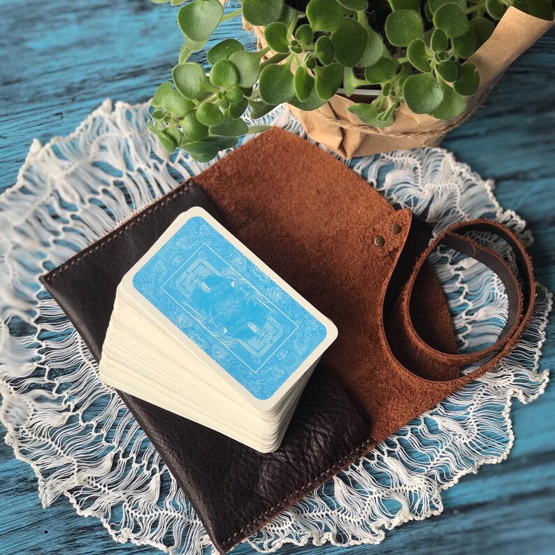 Personalized LEATHER TAROT Card Case Tarot Deck Holder Tarot - Etsy