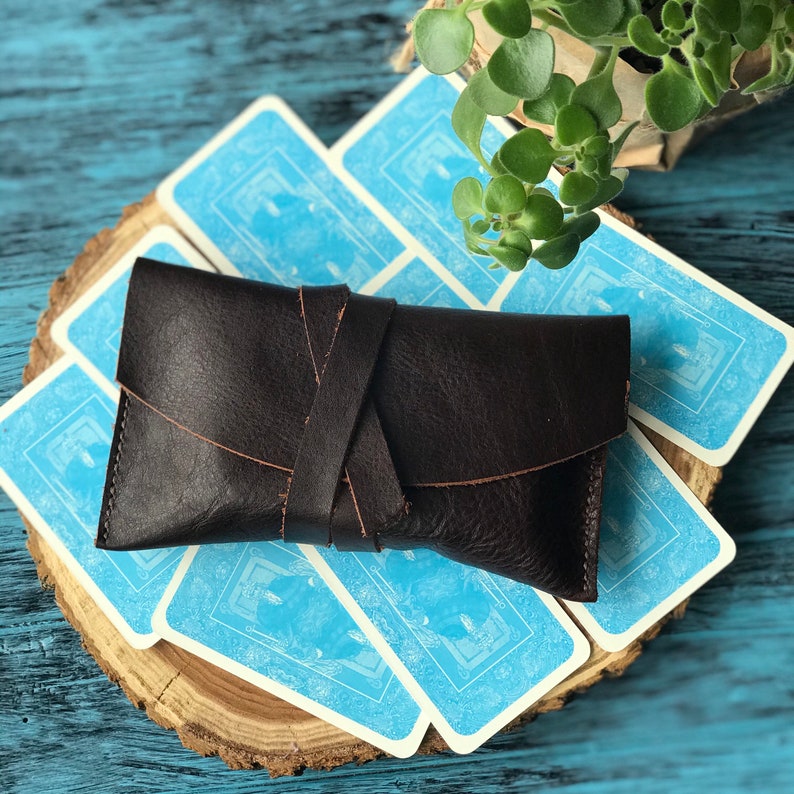 Personalized LEATHER TAROT Card Case Tarot Deck Holder Tarot - Etsy