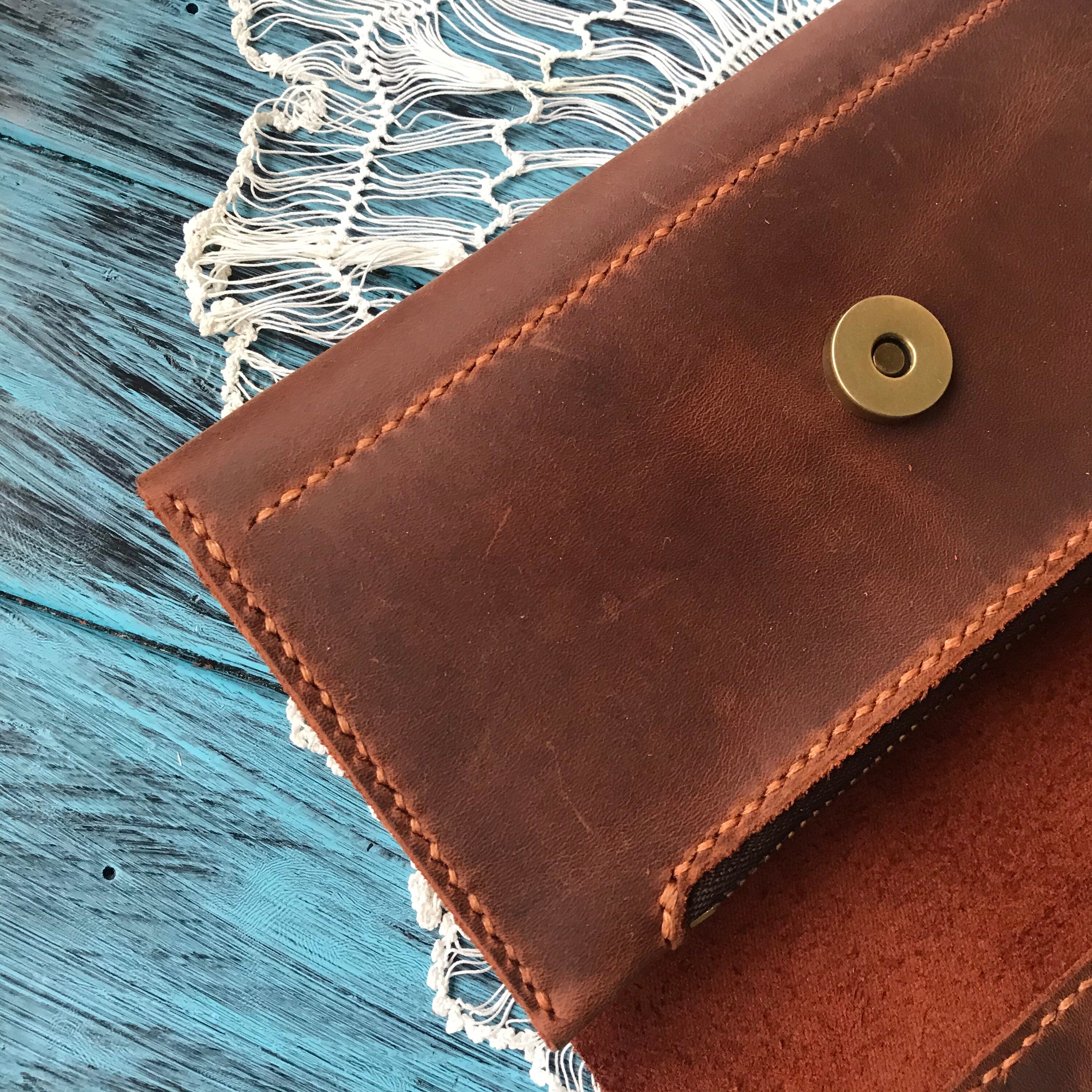 Brown Cash Envelope Wallet Cash Envelopes Leather Envelope | Etsy