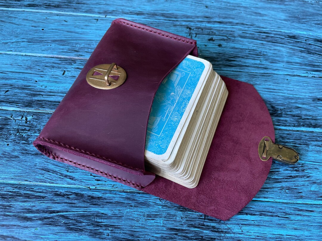 CUSTOM TAROT Card Case, Leather Tarot Deck Case, Tarot Deck Holder - Etsy
