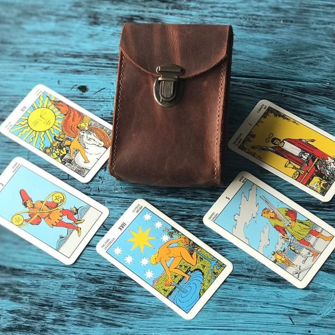 Leather Tarot Card Case Tarot Deck Box Tarot Pouch Tarot - Etsy