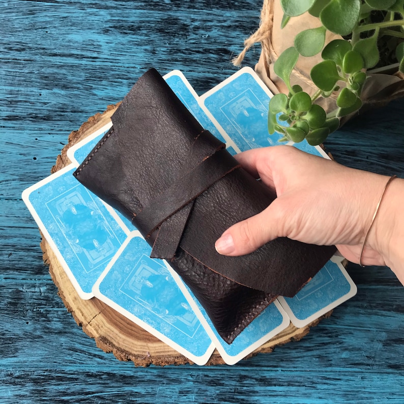 Personalized LEATHER TAROT Card Case Tarot Deck Holder Tarot - Etsy