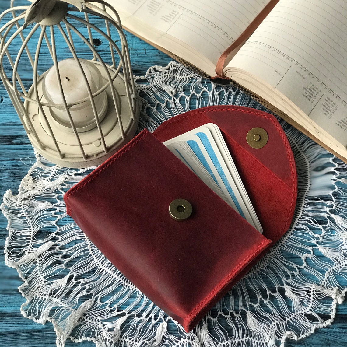 Personalized TAROT CARD CASE Custom Tarot Deck Box Leather Etsy