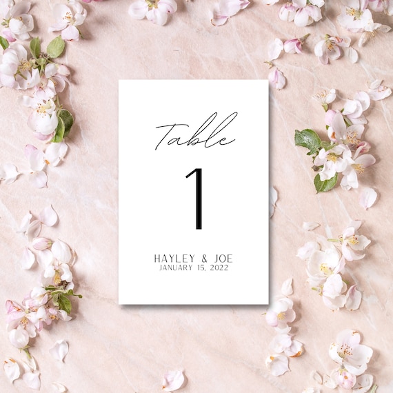 Wedding Table Numbers Digital Download Instant Editable | Etsy