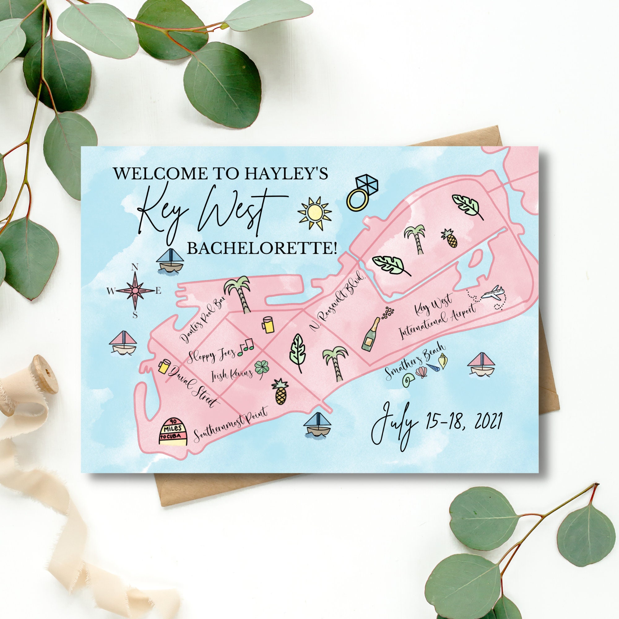 Key West Bar Map
