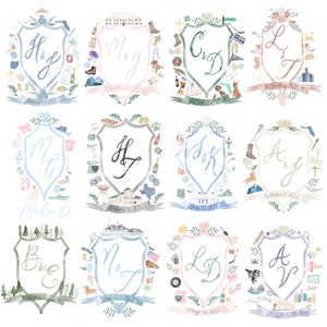 Custom Wedding Crest / Custom Monogram Crest / Family Crest / Wedding ...