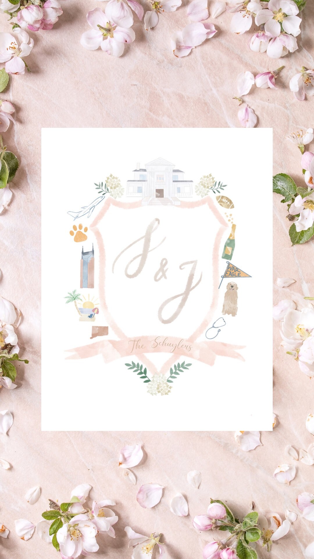 Custom Wedding Crest / Custom Monogram Crest / Family Crest / Wedding ...