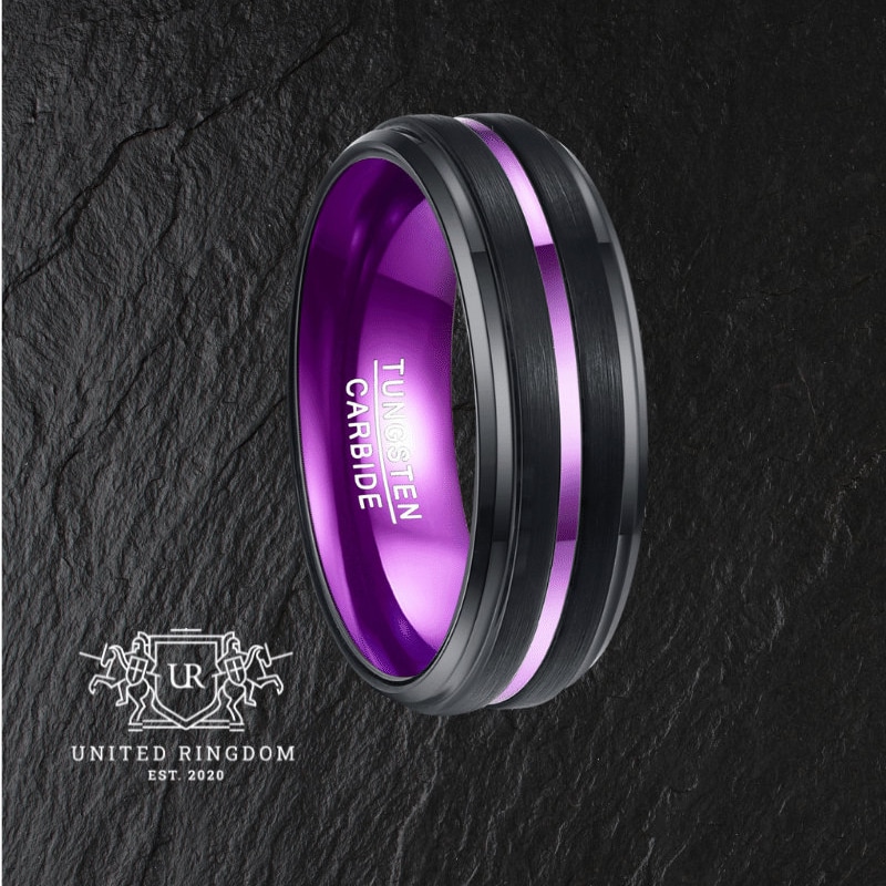 Black Purple Ring - Etsy