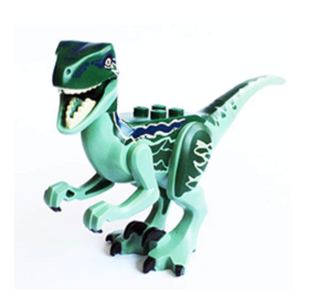 Lego Raptor Blue Velociraptor 75917 Dark Green Jurassic World - Etsy