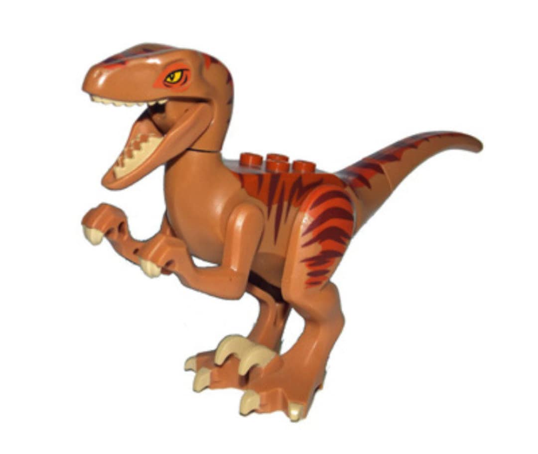 Lego Raptor Velociraptor Dark Orange 5887 Jurassic World - Etsy