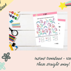 Printable Unicorn Games and Activity Sheets. Perfect for Birthday ...