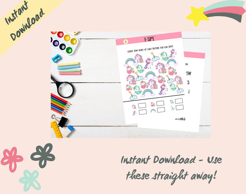 Printable Unicorn Games and Activity Sheets. Perfect for Birthday ...