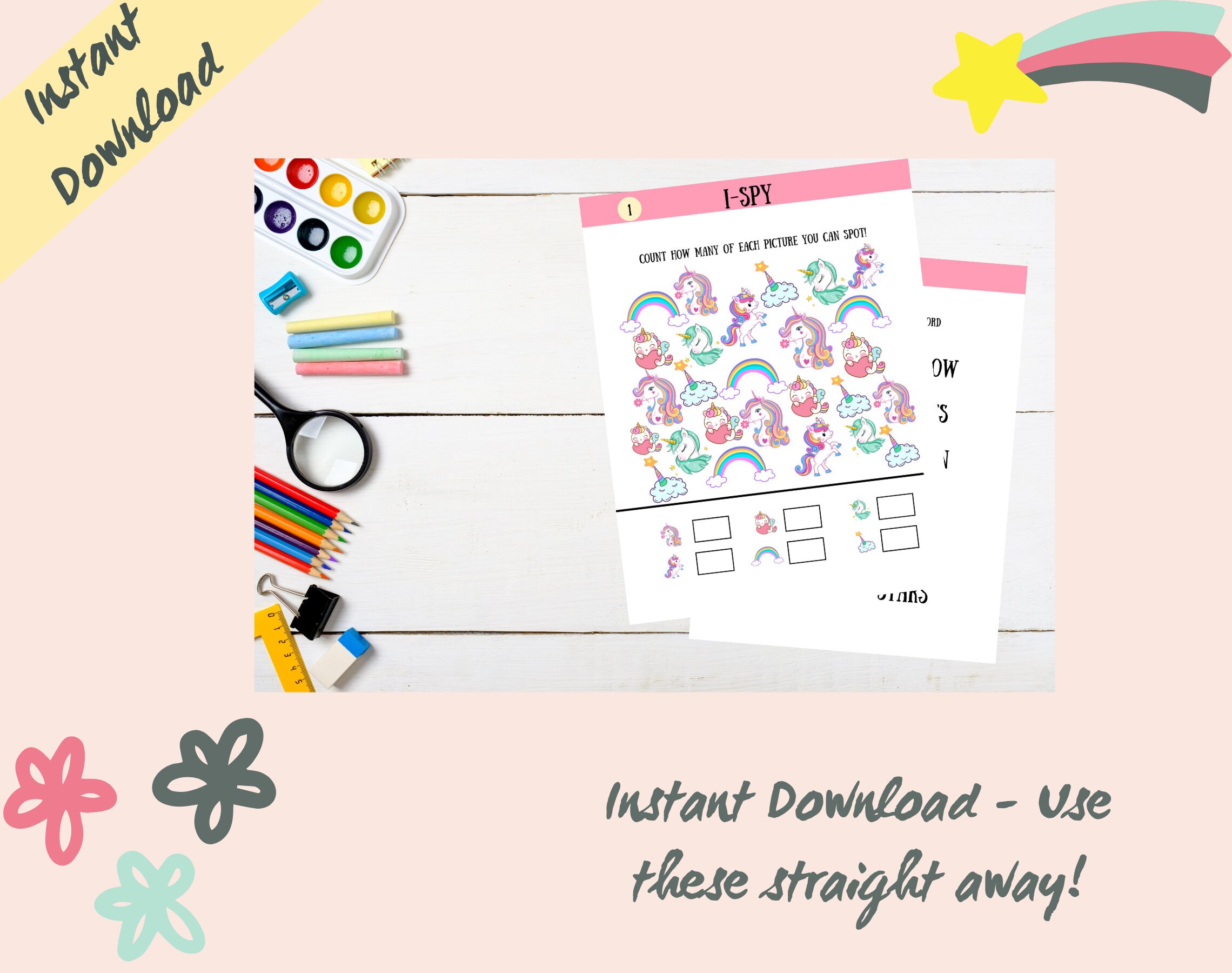 Printable Unicorn Games and Activity Sheets. Perfect for Birthday ...