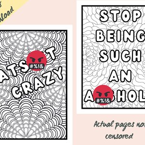 Cuss Word Coloring Pages Volume 1, Swearing Colouring for Adults Dirty ...