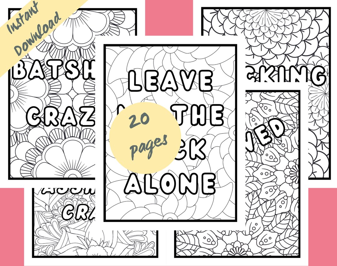 Cuss Word Coloring Pages Volume 3, Swearing Colouring for Adults Dirty ...