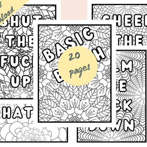 Cuss Word Coloring Pages Volume 1 Swearing Colouring for - Etsy