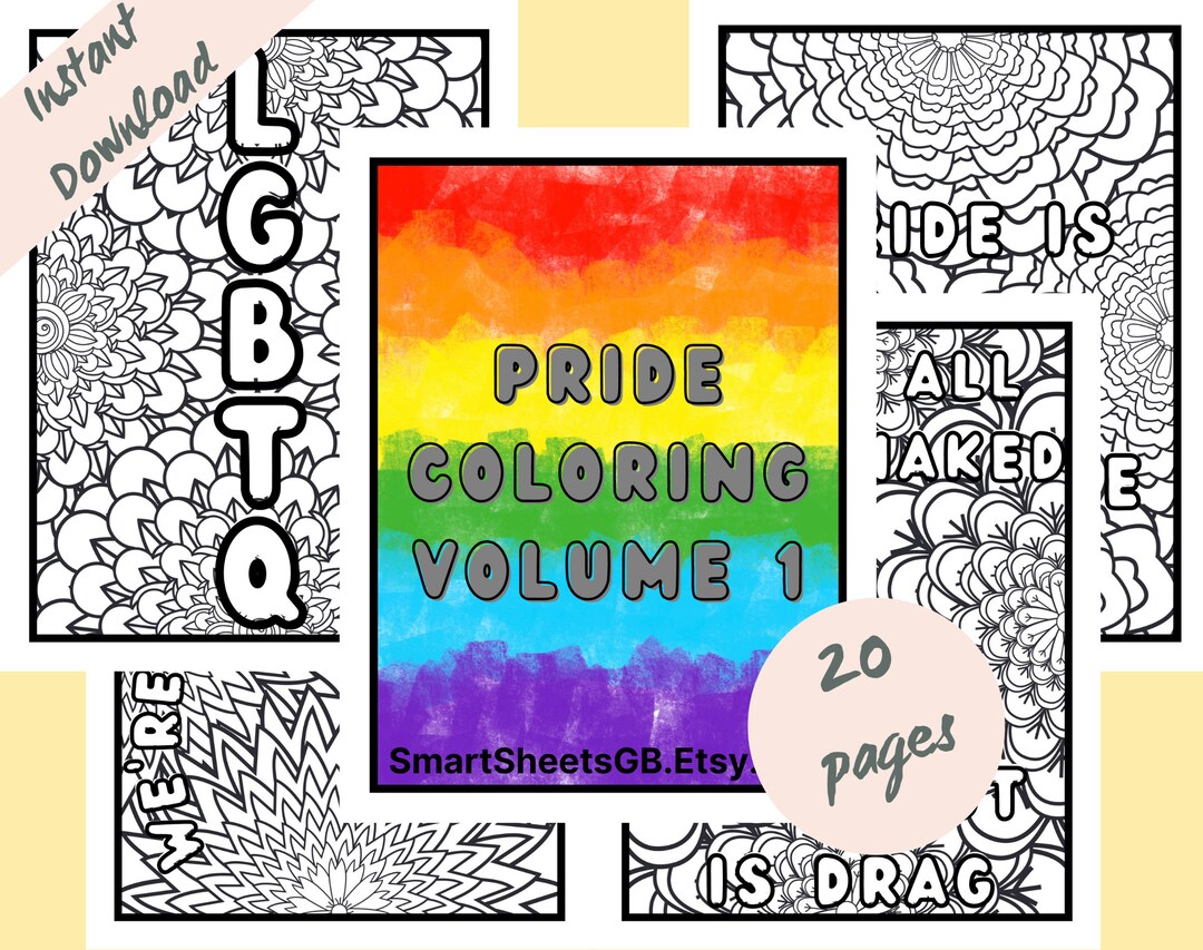 LGBTQ Pride Adult Coloring Pages Volume 1, LGBTQ Colouring for Adults ...