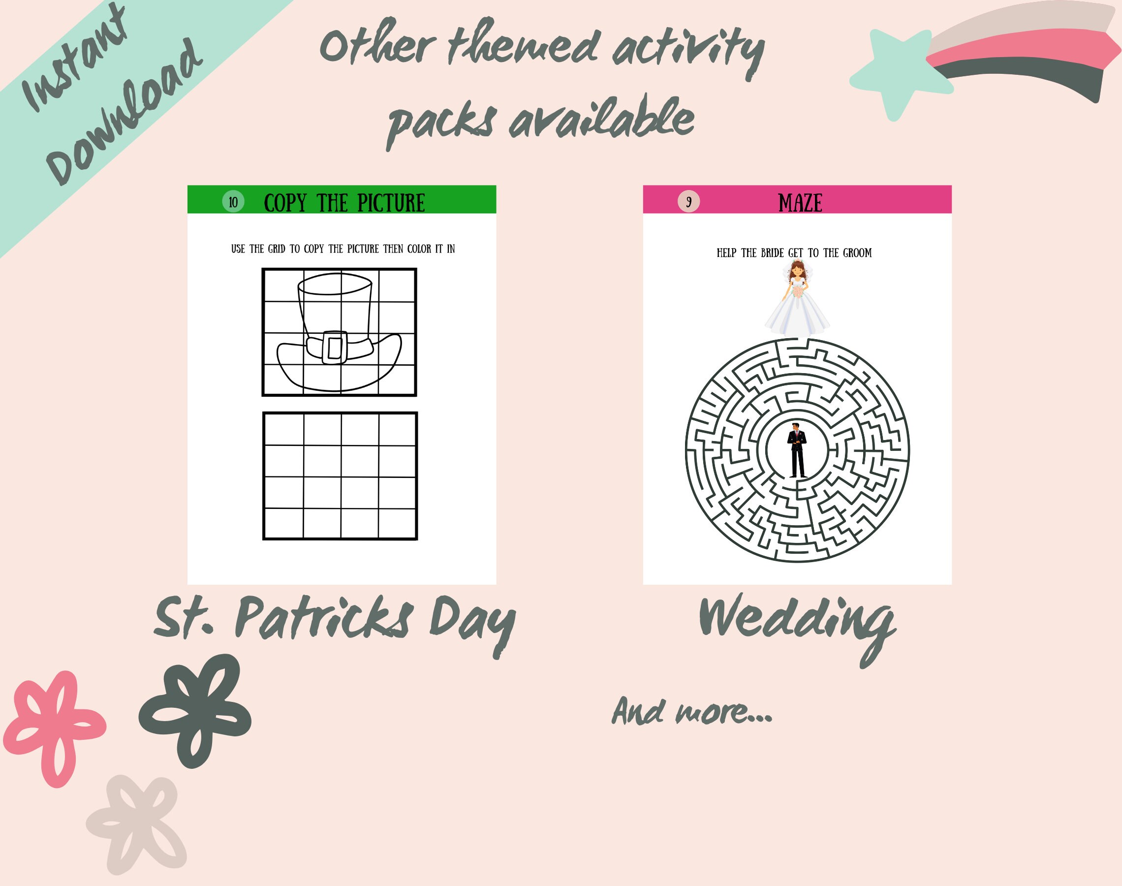 Printable Unicorn Games and Activity Sheets. Perfect for Birthday ...