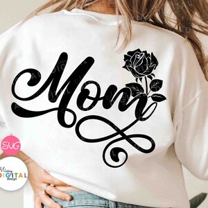 Mom SVG Mom Rose Svg Happy Mother's Day Svg Rose Svg - Etsy