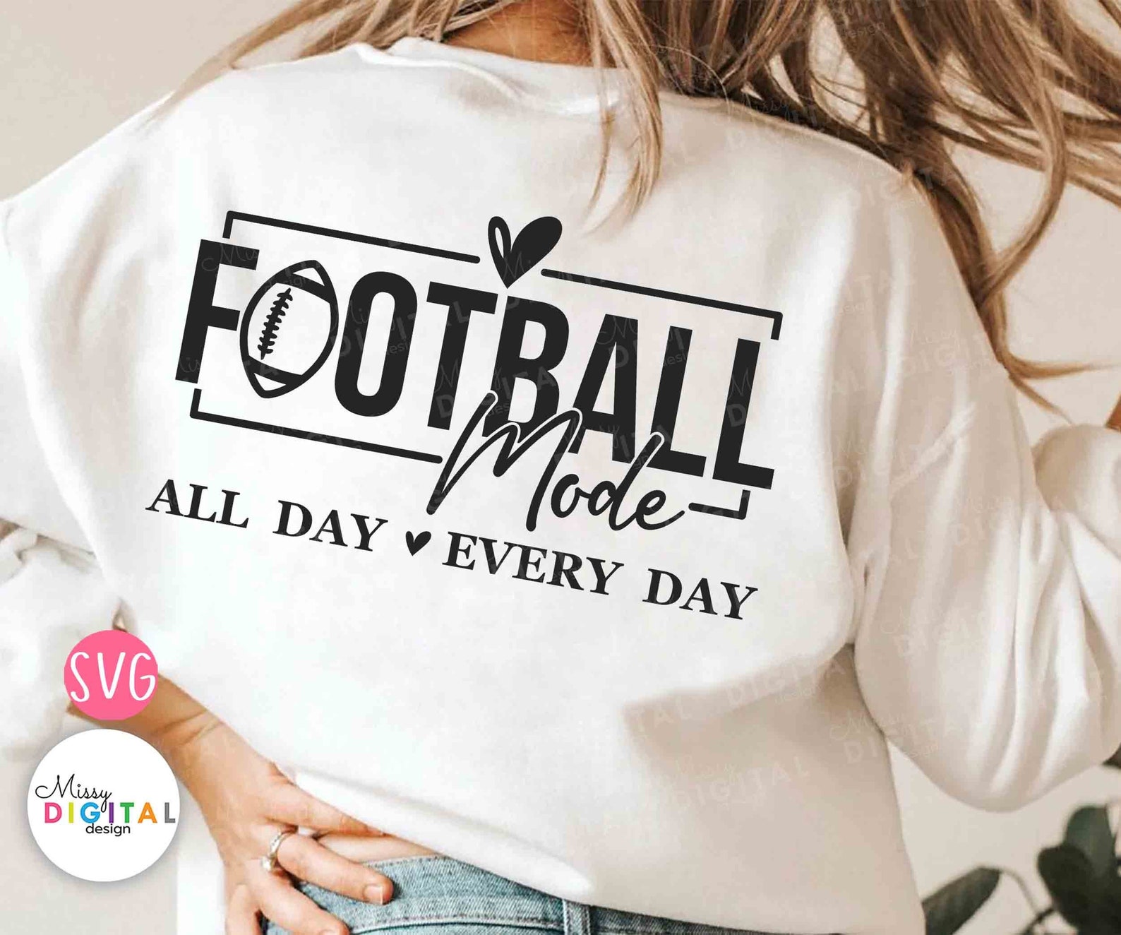 Football Mode SVG, Football Shirt Design, Cricut, Silhouette (digital ...