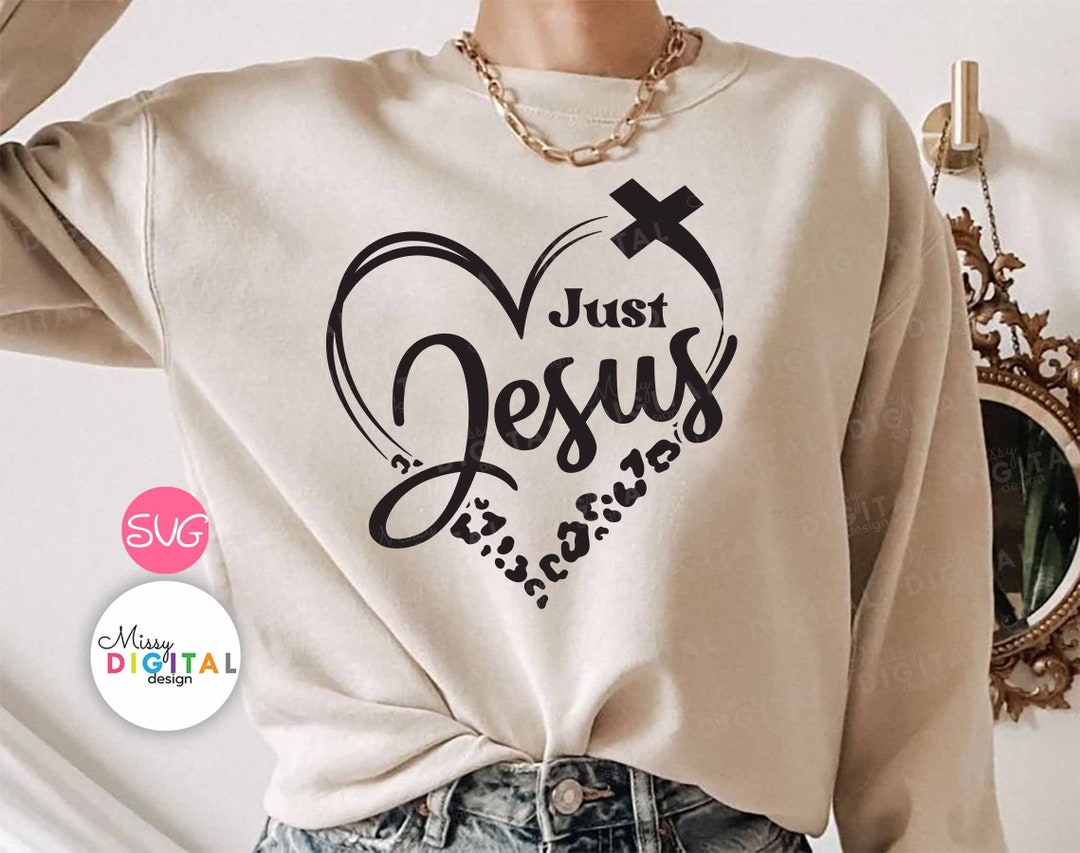 Just Jesus Heart Svg,christian Svg,leopard Svg,religious Svg,faith Svg ...