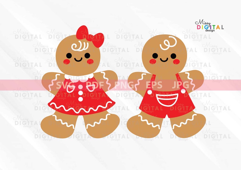 Gingerbread SVG Cut Files Gingerbread Man and | Etsy