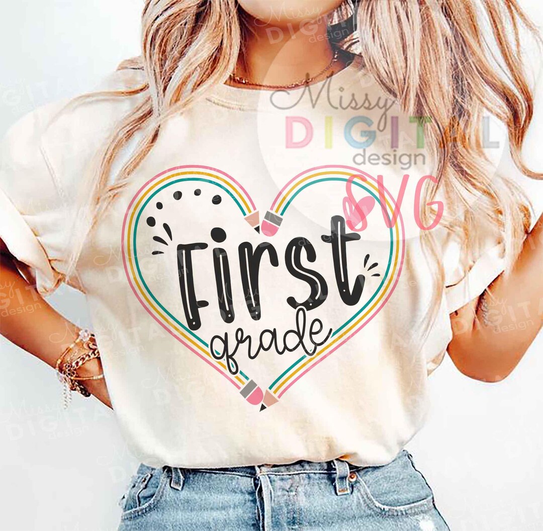 First Grade Svg Png, Back to School Svg, Teacher Svg, Gift for Teacher ...
