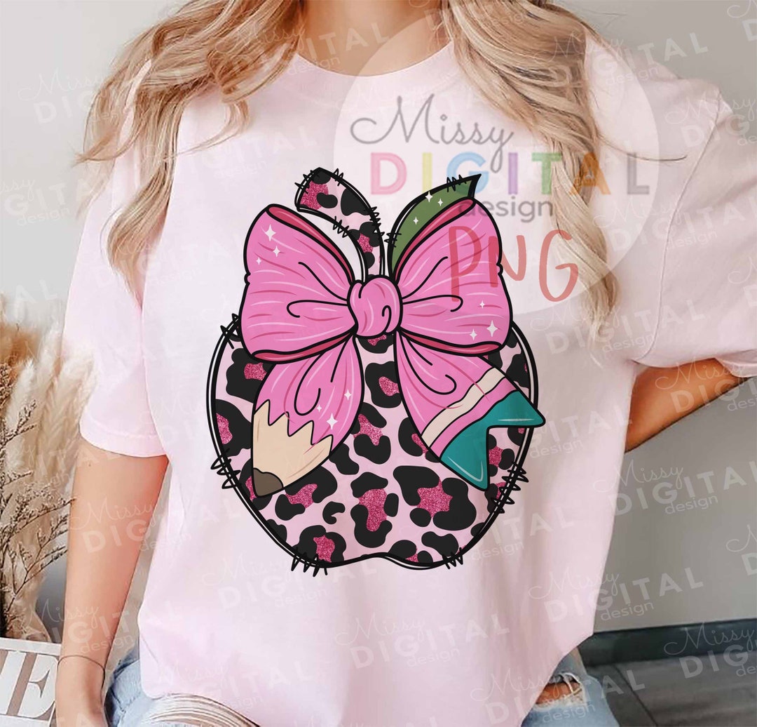Teacher Coquette Pencil Png Coquette Teacher Png Coquette Bow Png