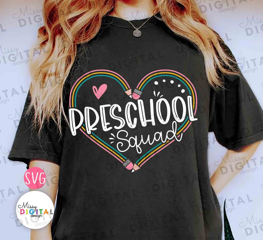Preschool Squad SVG PNG, Hello Pre K Svg, Teacher Shirts Svg, Back to ...