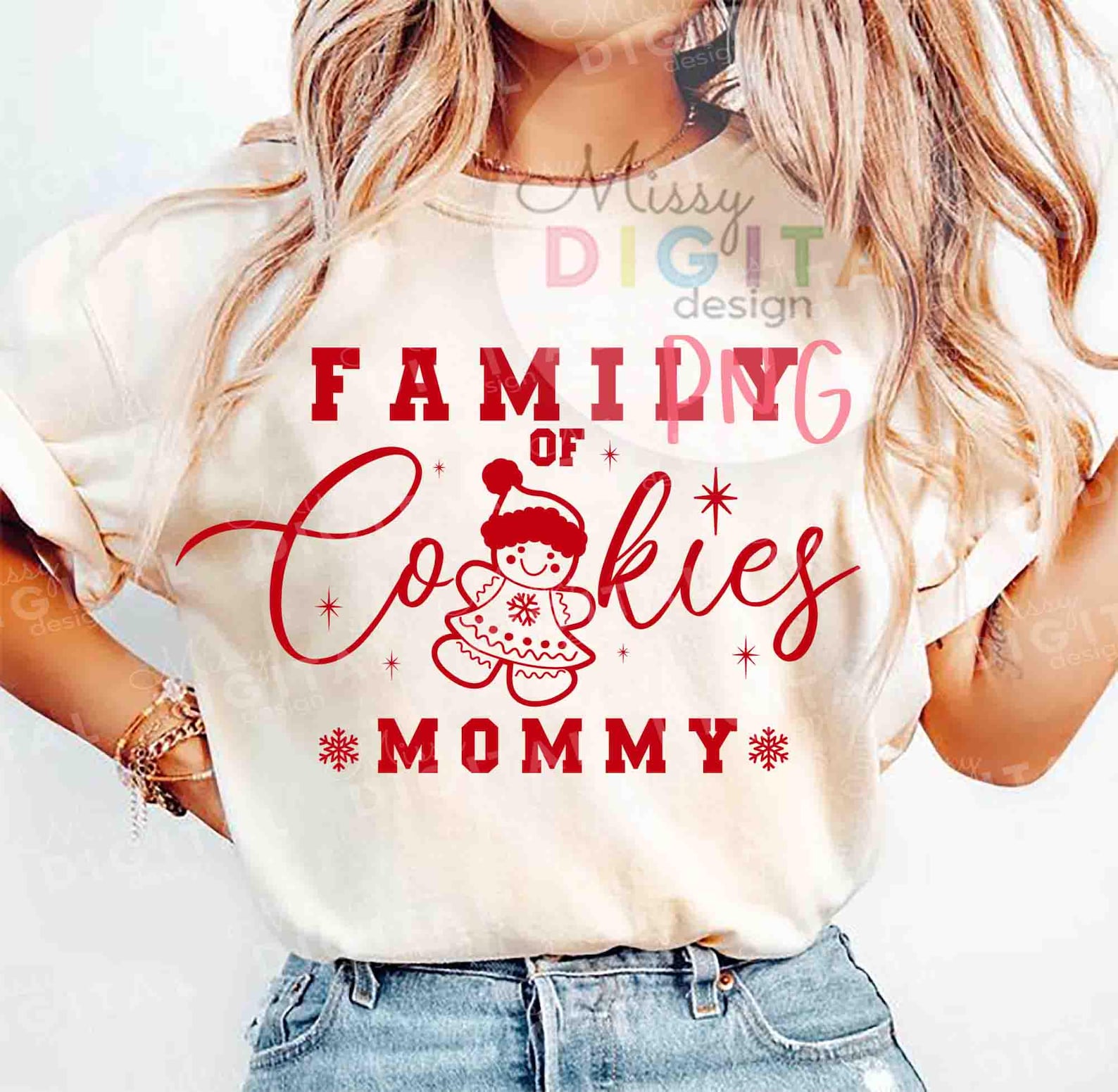 Family of Cookies Mommy PNG, Christmas Shirt Design (digital Download ...