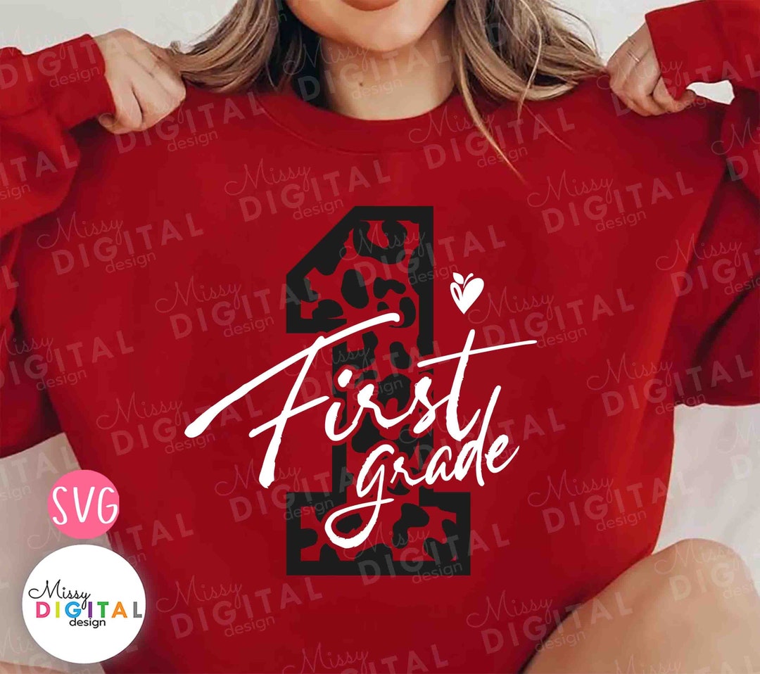 First Grade Svg 1st Grade Svg First Day of School Svg Back - Etsy