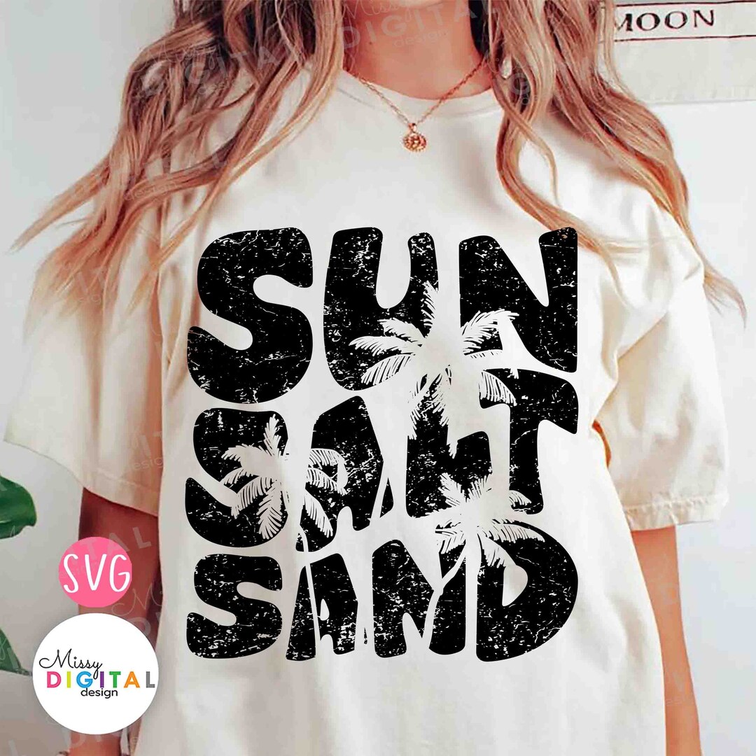 Sun Salt Sand SVG, Beach Vacation Design (digital Download) - Etsy