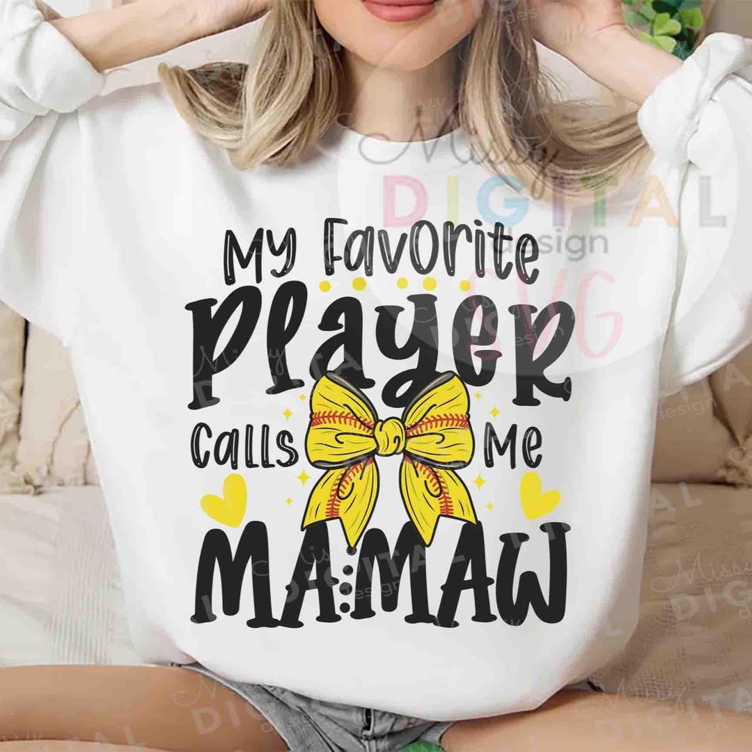 Softball Mamaw Shirt SVG, Coquette Bow Design (digital Download) - Etsy